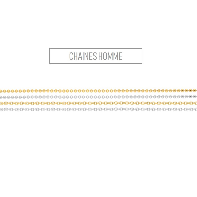 Collier pour homme plaqué or, haute fantaisie - Little Boo