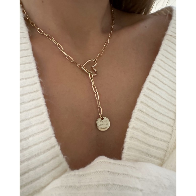 Collier bianca plaqué or à personnaliser - Little Boo